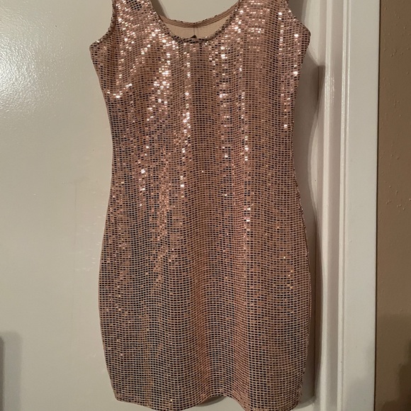 Fashion Nova | Dresses | Rose Gold Mini Dress | Poshmark